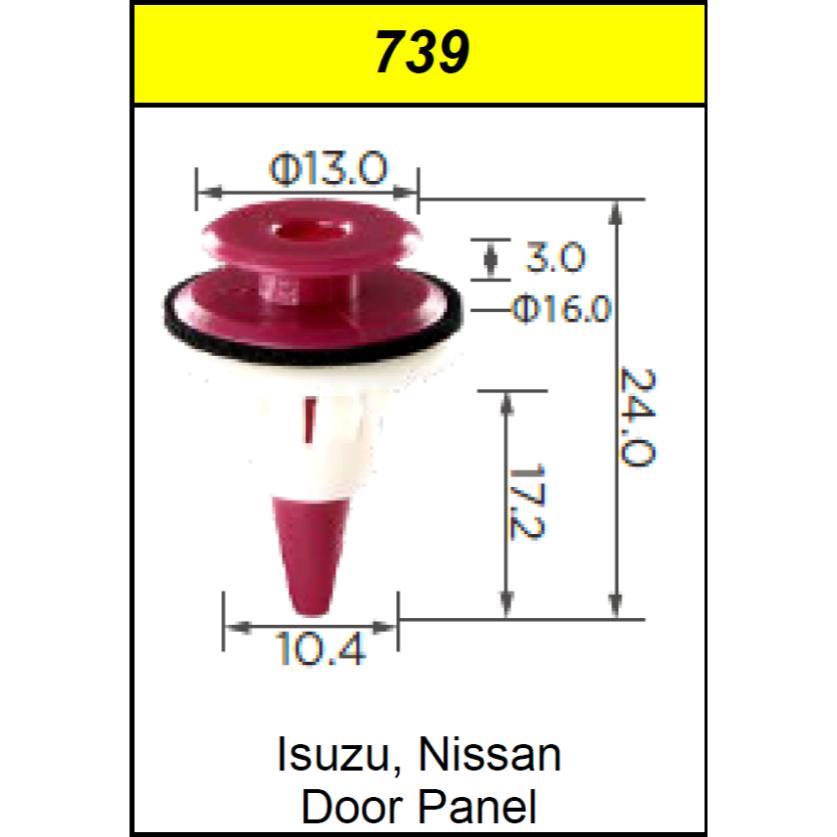 CLIPS WHEEL ARCH ISUZU - Sump
