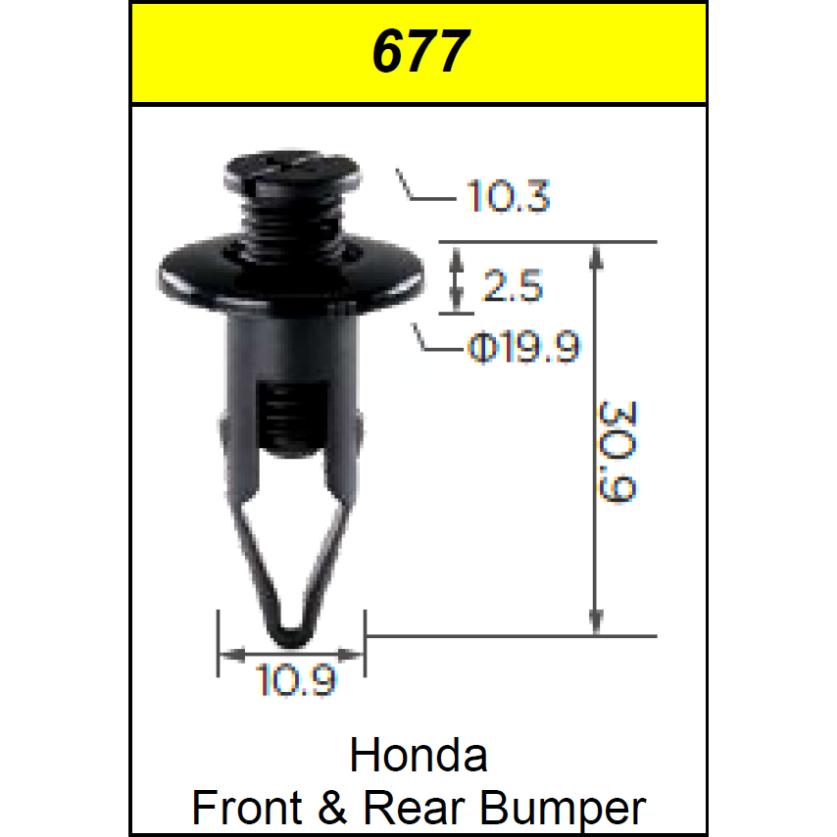Clips Bumper Honda - Sump